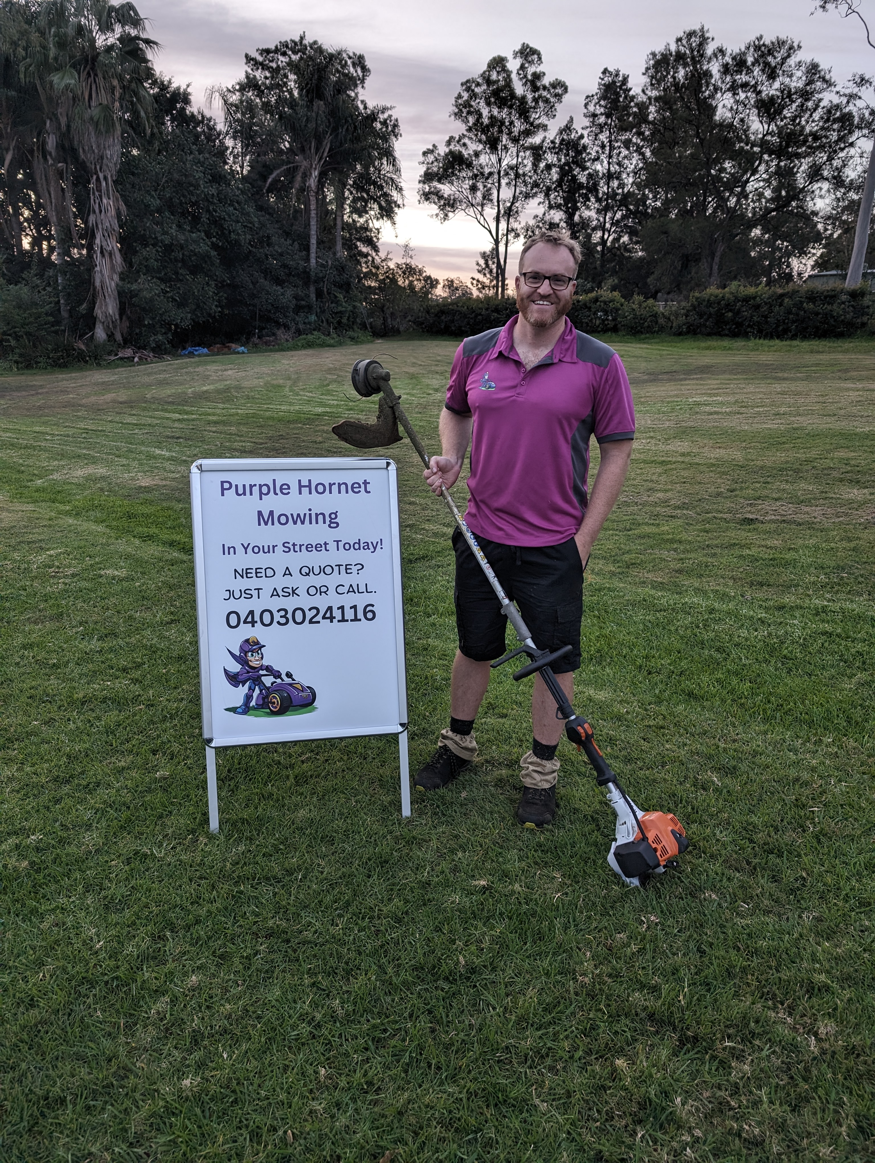 About us - Purple Hornet Mowing Taree, Wingham and Old bar